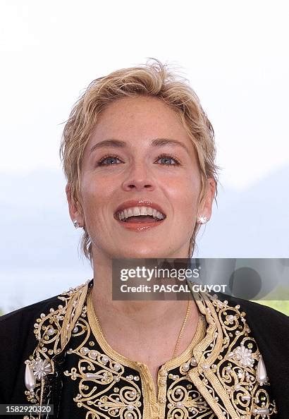 Us Actress Sharon Stone Smiles As She Poses For Photographers At A