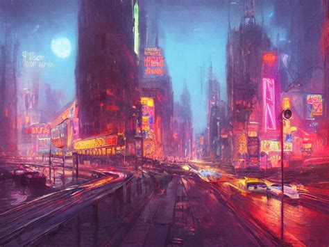 Ai创作实验室城市的灯火依旧亮着，霓虹灯闪烁南彡半岛制皂厂 站酷zcool