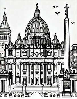 Vatican Coloring Pages Vatican City Drawing Pope Leo Xiv Cardinal