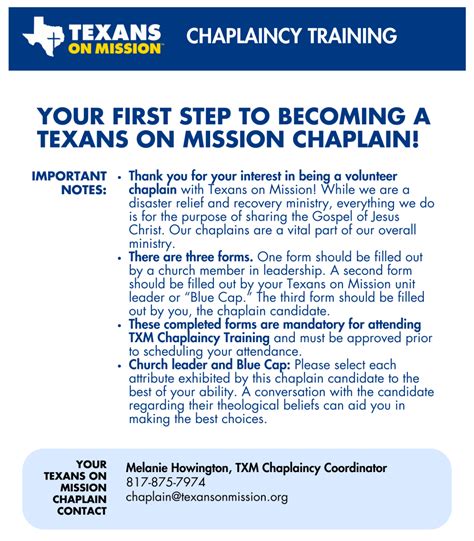 Disaster Relief Chaplain Training · Texans On Mission