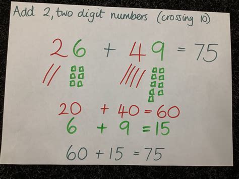 Maths Adding Two 2 Digit Numbers Scholes Elmet Primary School Leeds