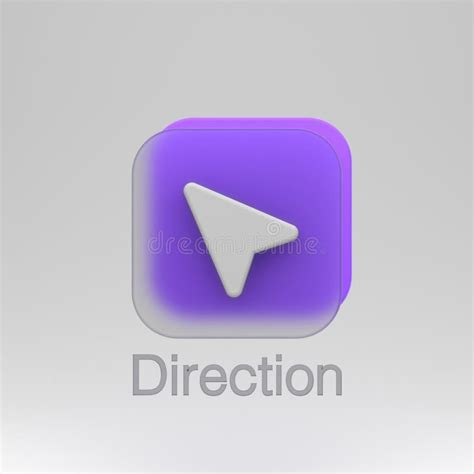 3d App Direction Icon Glassmorphism Themed Illustration Rendering
