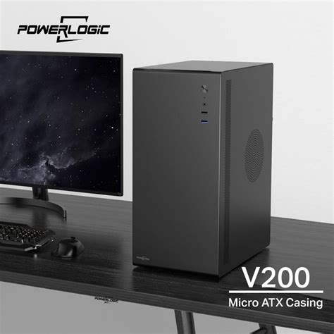 Powerlogic V200 Microatx Cpu Case With 700w Power Supply Shopee