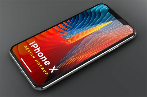 Iphone X Design Mockup On Yellow Images Creative Store