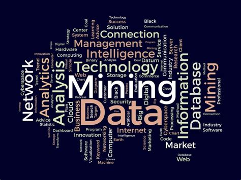 Premium Vector Word Cloud Background Concept For Data Mining Internet Technology Database
