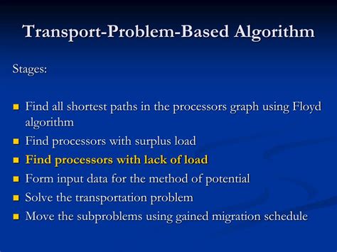 Ppt Getting Optimal Load Distribution Using Transport Problem Based Algorithm Powerpoint