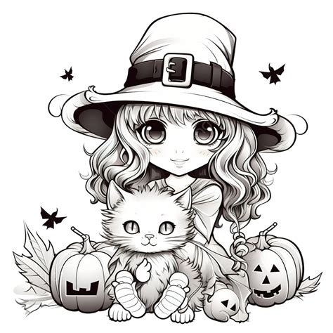 할로윈 마녀 색칠 그림