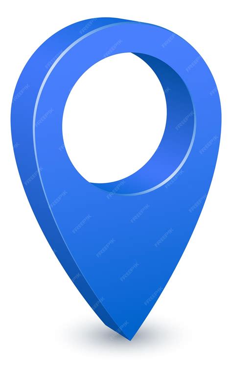 Premium Vector Blue Location Pin Icon 3d Geo Tag Isolated On White Background