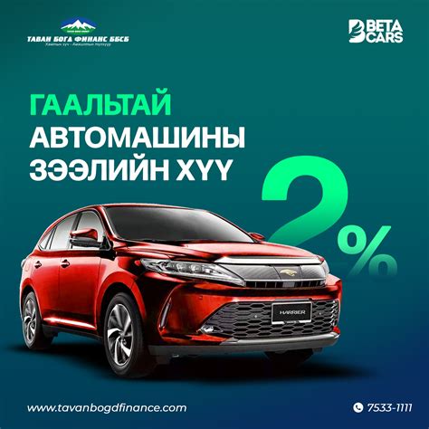 Beta Tavan Bogd Finance Nbfi автомашины зээлийн хүү 2 хувь болж буурлаа