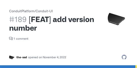 Feat Add Version Number · Issue 189 · Conduitplatformconduit Ui