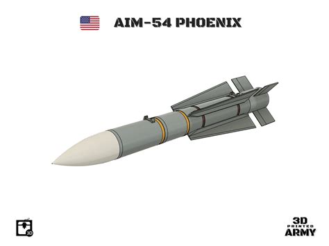 🦅 Aim 54 Phoenix Missile For Aeromodelling・ Stl ファイル（3dプリント用）・cults