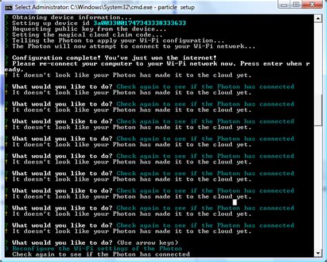 multiple issues trying to get first photon connected troubleshooting