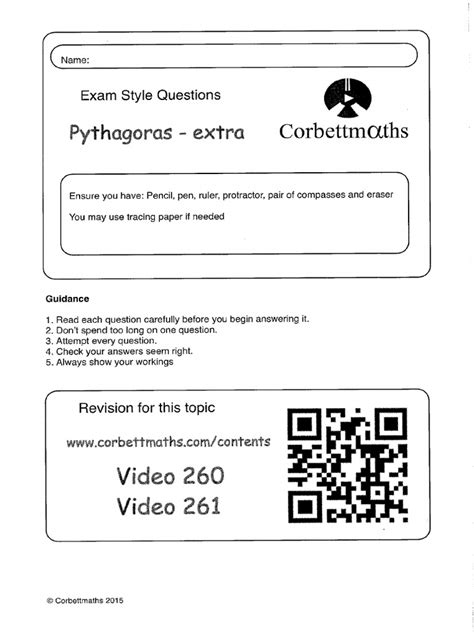Pythagoras Extra Answers Pdf