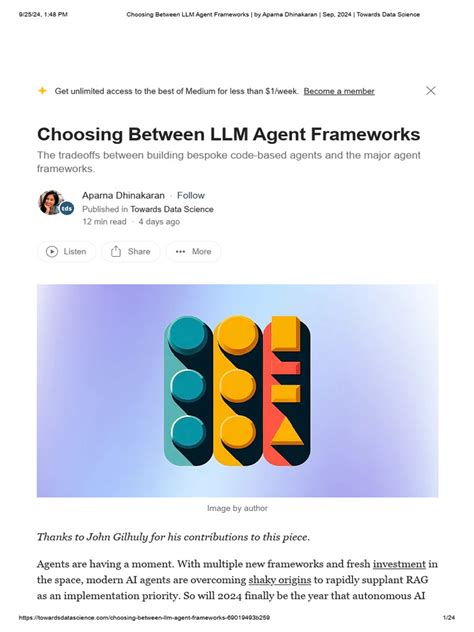 Choosing Between Llm Agent Frameworks By Aparna Dhinakaran Sep