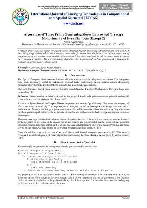 pdf algorithms of three prime generating sieves improvised through