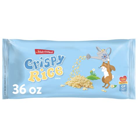 Malt O Meal Crispy Rice Cereal Gluten Free Breakfast Cereal Crunchy