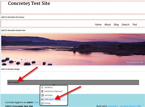 Adding A Layout Block In Concrete5 Web Hosting Hub
