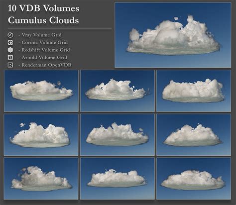 Clouds Volumetric Openvdb Cumulus Clouds 3d Model Cgtrader