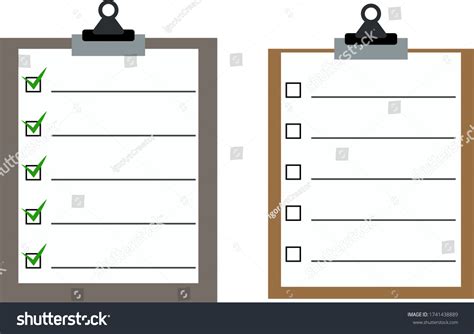 Checklist Marked Checkbox Flat Vector Illustration Stock Vector Royalty Free 1741438889
