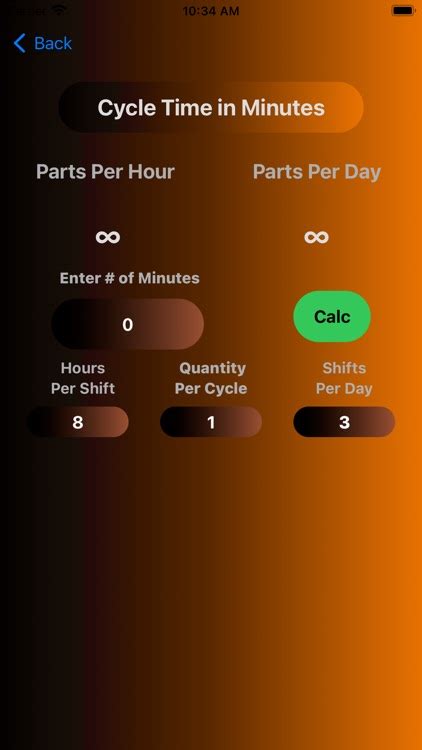 Cycle Time Calculator By Terry Wayne Henry