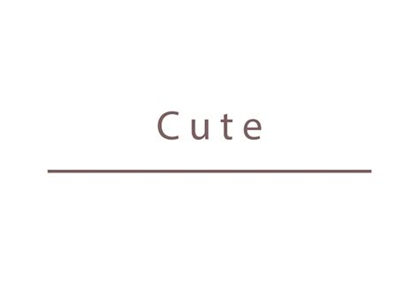 Premium Vector Text With The Word Cute On A White Background Vector