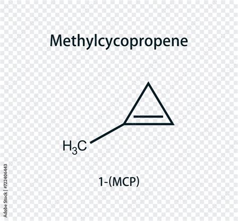 Chemical Structure Of Methylcyclopropene 1 Mcp Vector Illustration