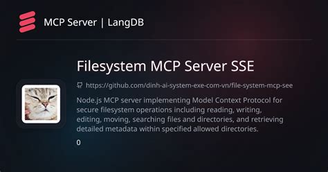 Filesystem Mcp Server Sse Langdb