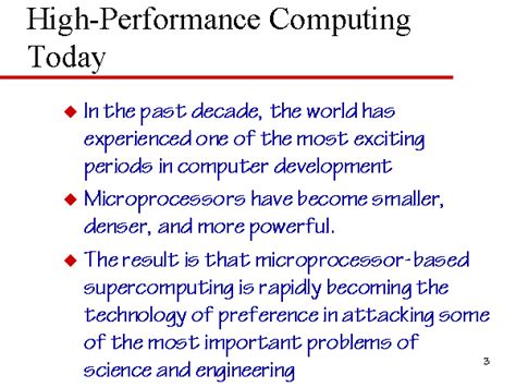 High Performance Computing Today