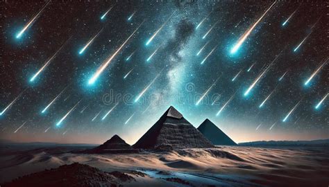 Meteor Shower Illuminates The Pyramids Of Giza A Cosmic Display Over