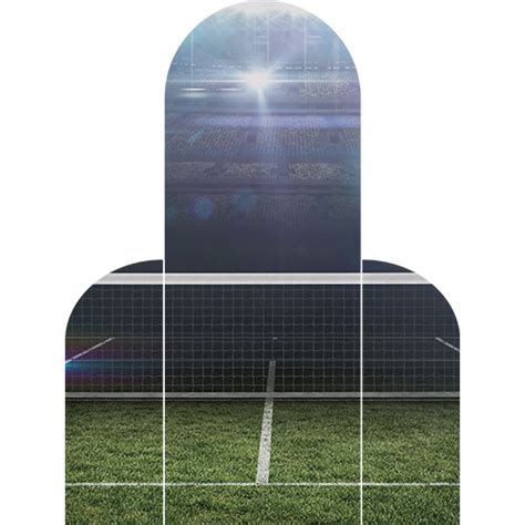 Tennis Grass Field Design Arch And Two Sides Sailboard Backdrop Partyrama
