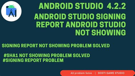Android Studio 4 2 Doesn T Show Signing Report In Gradle Bar SHA1