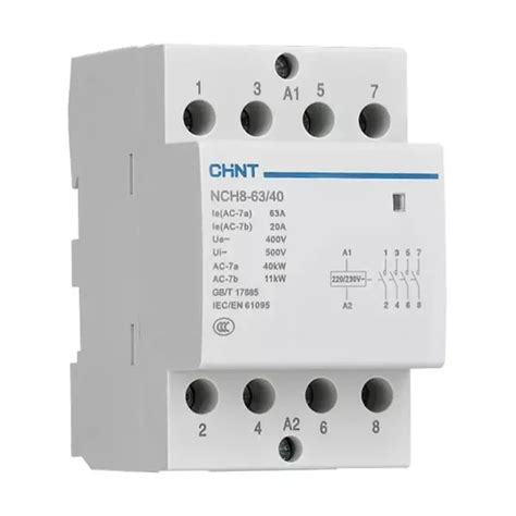 Chint Nch8 20a 63a Modular Contactor Factory Leading Manufacturer Of Din Rail Contactors