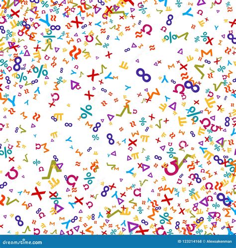 Vector Colorful Mathematics Background Element In Flat Style Stock