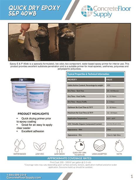 Epoxy Flow 100 Slow Set Concrete Floor Supply