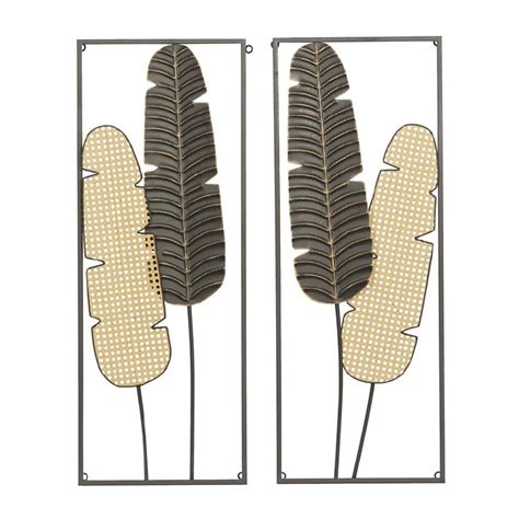 Metal Leaf Wall Decor Set2