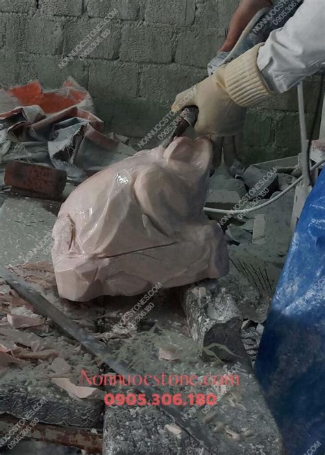 Tượng Con Cóc Bằng Đá 19 Non Nước Stone Điêu Khắc Đá Non Nước