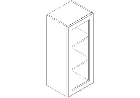 Wmd1836 Shaker Blanco Wall Prepped For Glass Door Cabinet Single Door