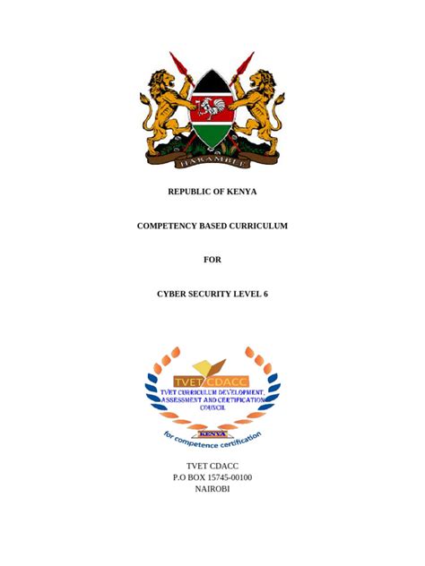 Curriculum Cyber Security Level 6 Pdf