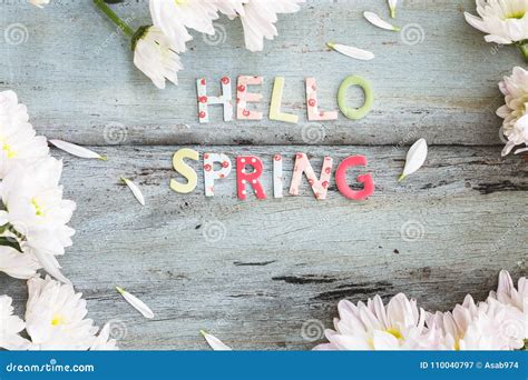Hello Spring Background Stock Image Image Of Copy Hello