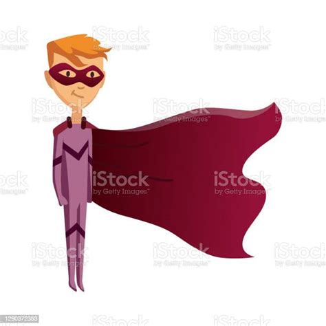 만화 슈퍼 히어로 아이 캐릭터 용감한 레크리에이션을위한 마스크와 만화 망토슈퍼 영웅 의상을 입고 즐거운 아이 흰색 배경에 격리 귀여운에 대한 스톡 벡터 아트 및 기타 이미지