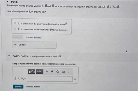 Solved Vector Addition Graphical Method Drawing And