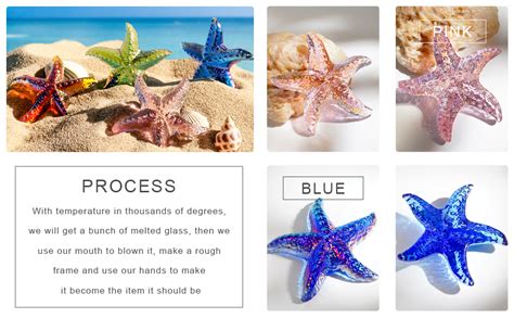 Handd Hyaline And Dora Glass Starfish Green Handmade Glass Sea Animal Figurine Mini