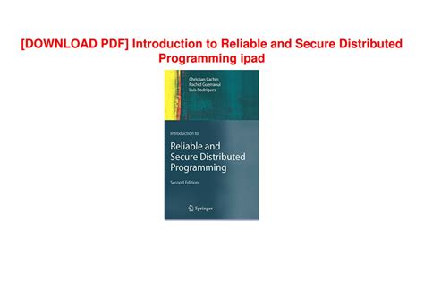 Ppt Download Pdf Introduction To Reliable And Secure Distributed Programming Ipa