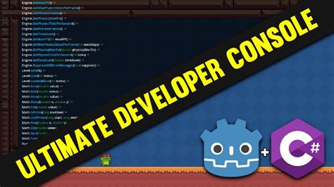 Godot 4 C Ultimate Developer Console Free Addon And Lesson Youtube