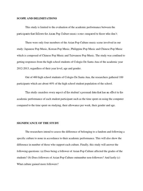 Scope And Delimitations Pdf