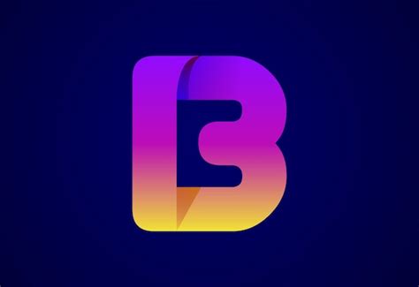 추상 종이 접기 문자 B 로고 디자인 템플릿 플랫 스타일 응용 프로그램 아이콘 벡터 일러스트 레이 션 프리미엄 벡터