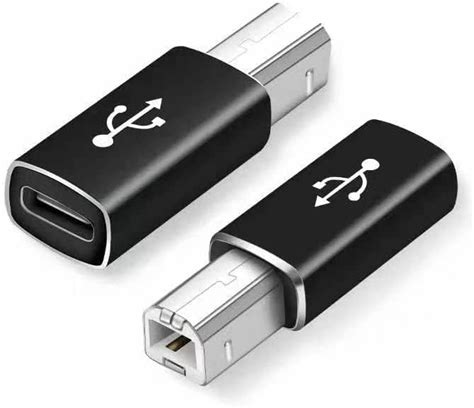Amazon Com LBSC USB B To USB C Connector 2 Pack Midi Male To Type C Female Adapter For