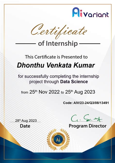 D Venkatakumar On Linkedin Datascience Excelr Alvariant Internship