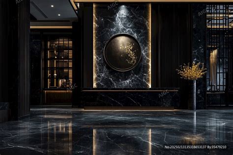 Ai创作图星级会所前台 新中式迎宾区 茅台酒店装饰 中式迎宾区 中式蓝色迎宾区 酒店迎客区 高端会所前厅 新中式前厅 新中式宾馆过道 新中式