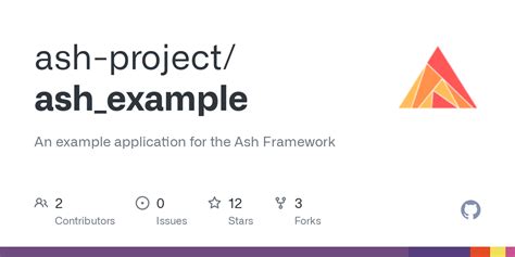 Github Ash Projectashexample An Example Application For The Ash